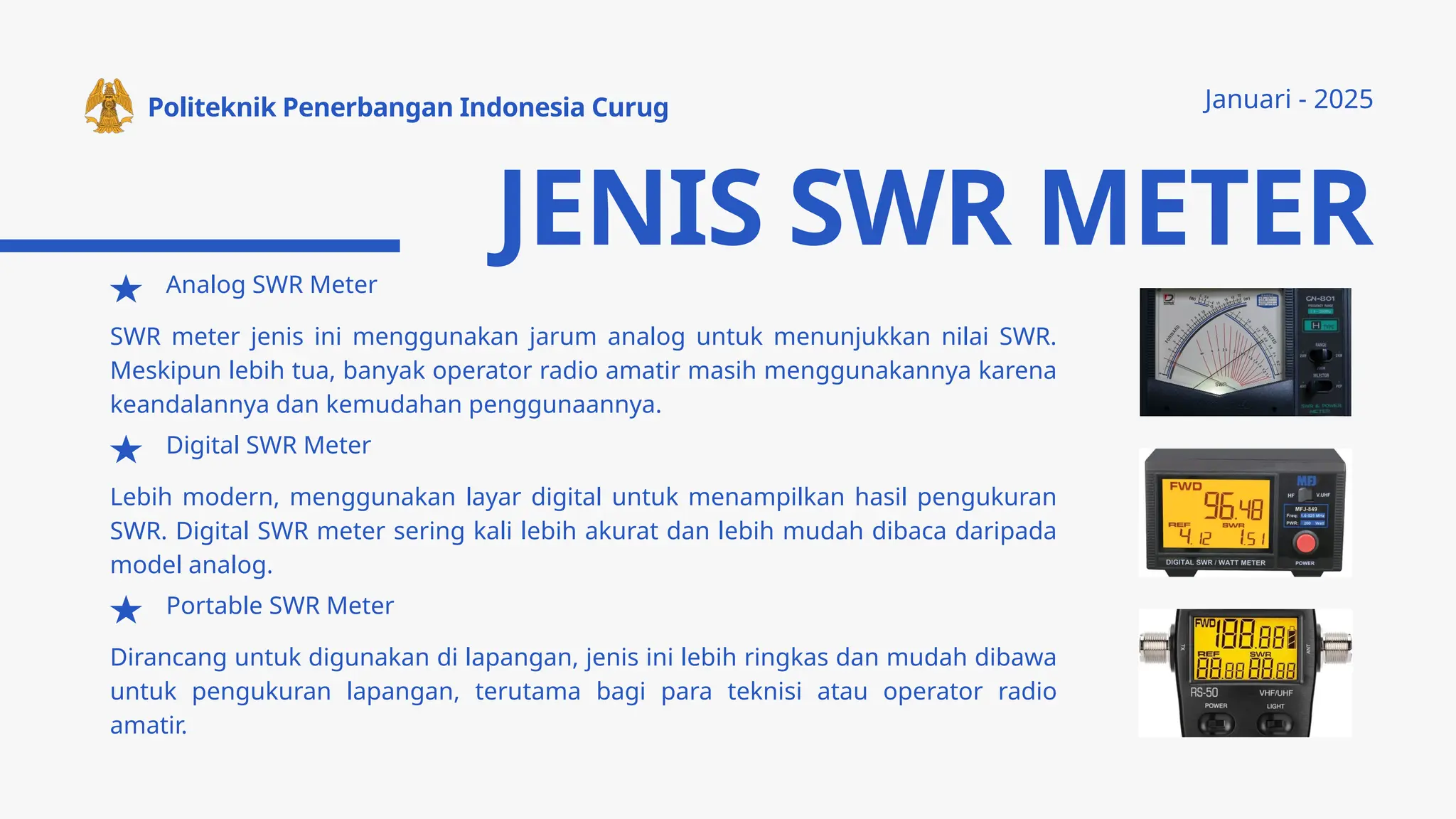 SWR METER and Implementation in radio operation | PPTX