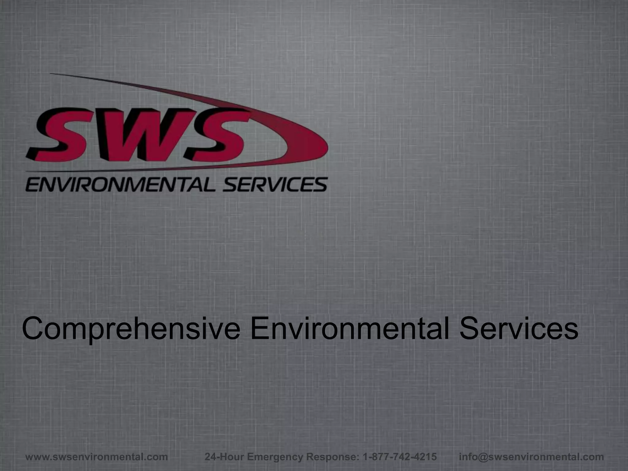 SWS Environmental Services - An Overview | PPTX