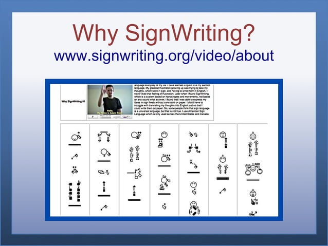 SignWriting: Sign Languages Are Written Languages! | PPT