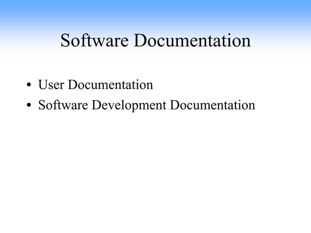 Sw Software Documentation | PPT