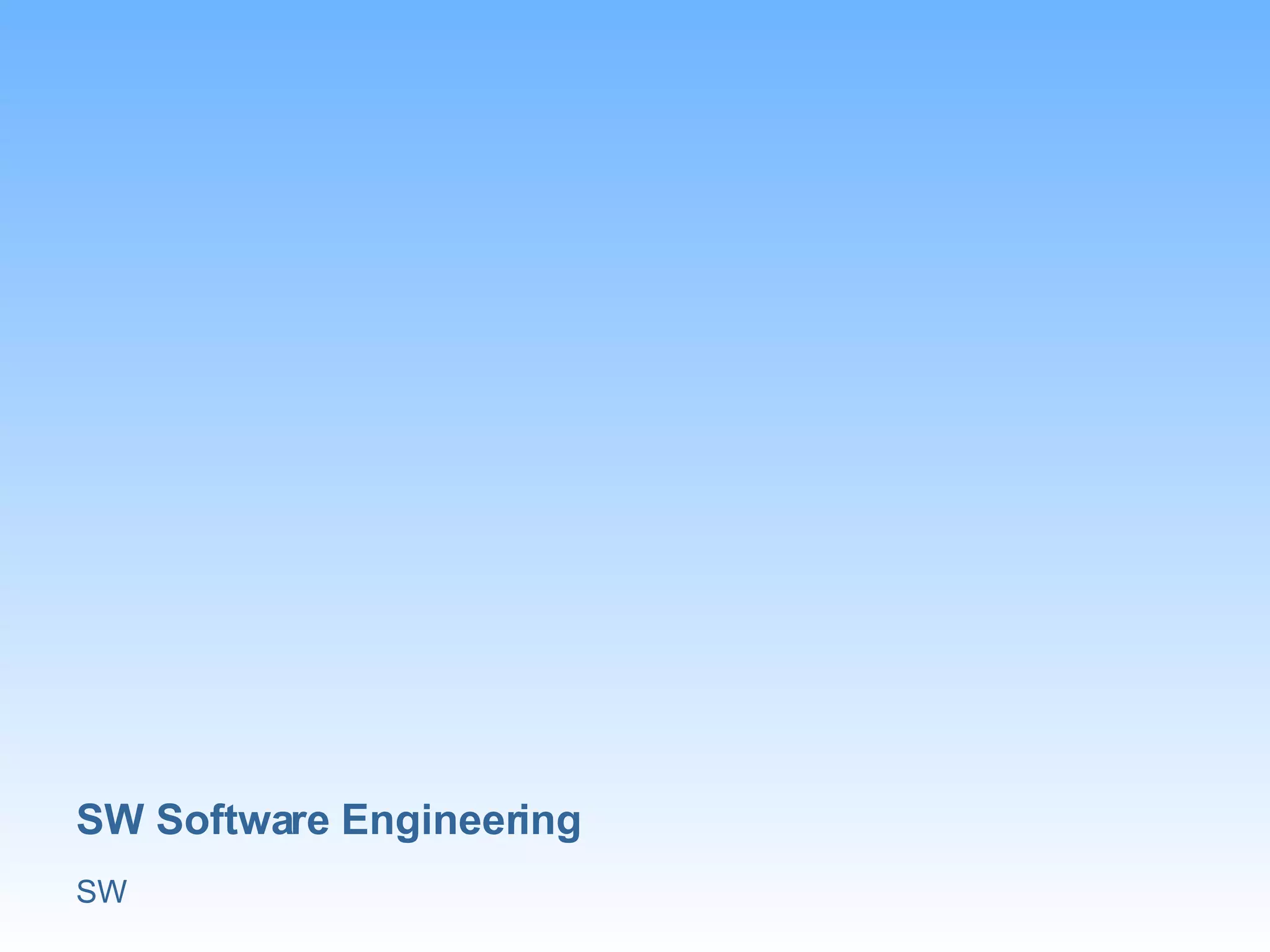 Sw Software Engineering | PPT