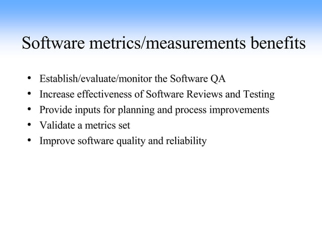 Sw Software Metrics | PPT