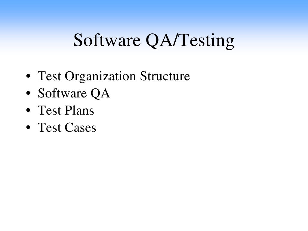 Sw Software Qa Testing