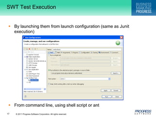 SwtBot: Unit Testing Made Easy | PPT