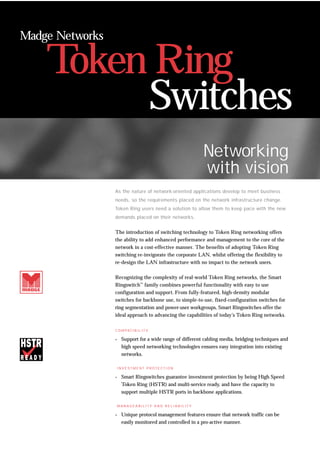 Token Ring Switches from Madge Networks | PDF