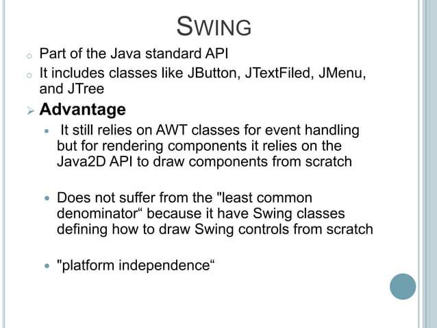 Swt vs swing | PPSX