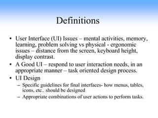 Sw User Interface Design Evaluation | PPT