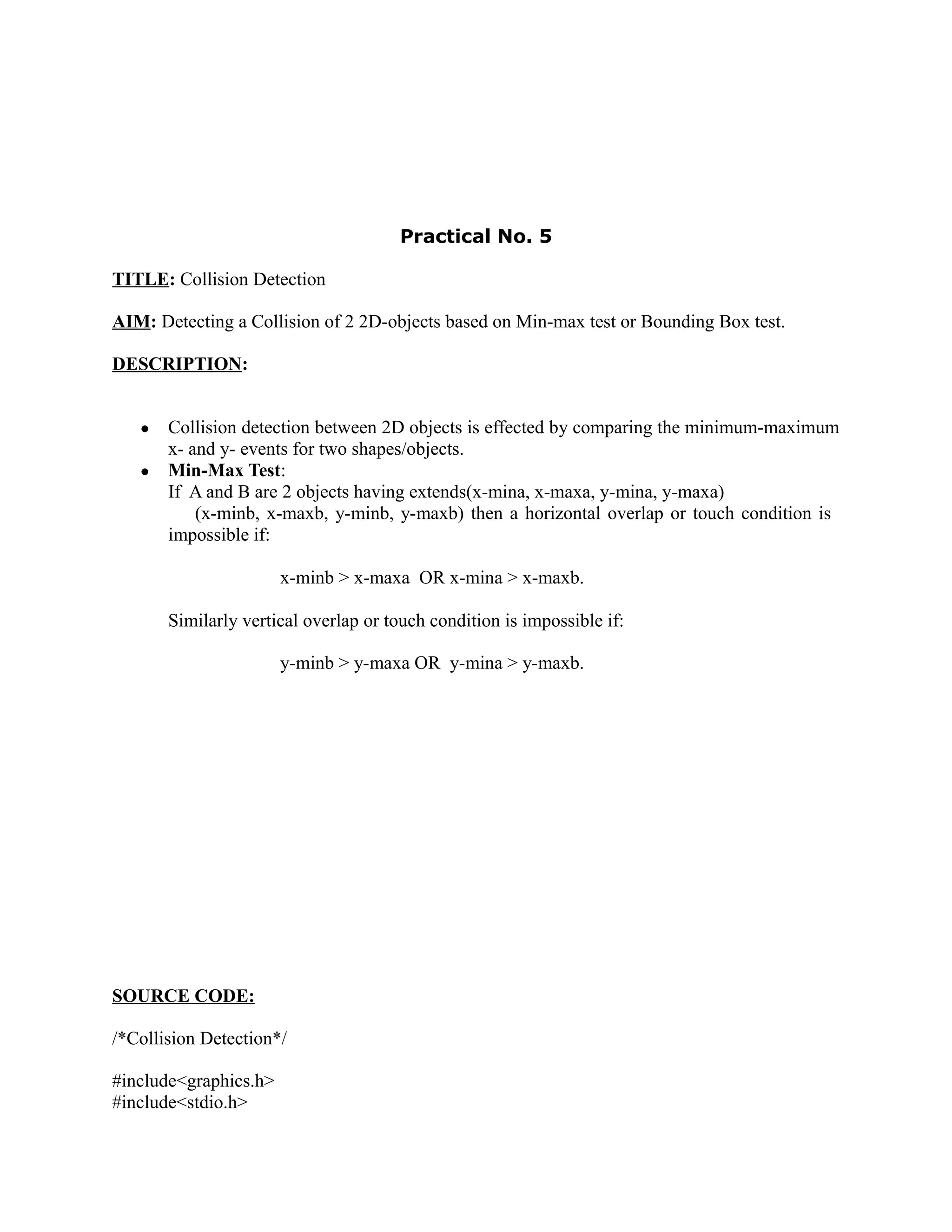 collisiondetection | DOC | Physics | Science