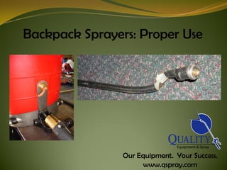 Backpack Sprayers - Use, Maintenance & Calibration | PDF | Chemistry ...