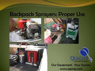 Backpack Sprayers - Use, Maintenance & Calibration | PDF | Chemistry ...
