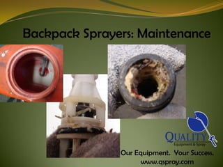 Backpack Sprayers - Use, Maintenance & Calibration | PDF | Chemistry ...