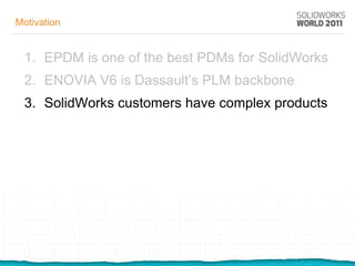 Connecting SolidWorks EPDM and ENOVIA V6 | PPTX