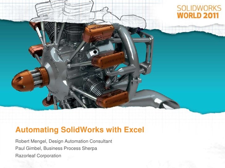 Link solidworks with excel - wantprof
