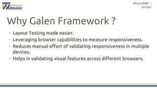 [Srijan Wednesday Webinars] Automating Visual Regression using ‘Galen’ | PPT