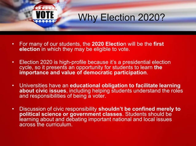 SXSW EDU: Election 2020, Experiential Learning & You | PPT