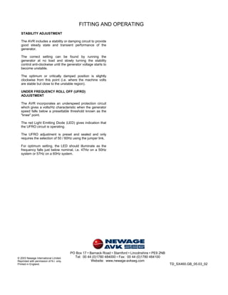 Sx460 avr newage_stamford | PDF