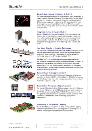 Shuttle Sx58 H7 | PDF