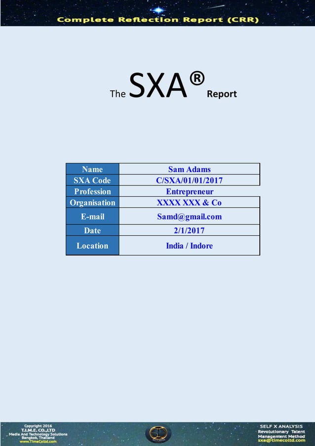 SXA Sample Report (CRR) | PDF | Sales | Business