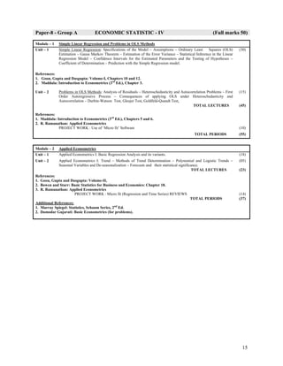 Sxc economics honours syllabus | PDF | Economy | Business and Finance