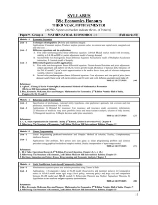 Sxc economics honours syllabus | PDF