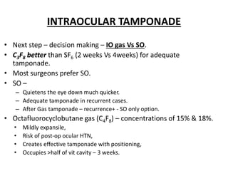 Surgical management of Proliferative Vitreoretinopathy | PPTX | First ...