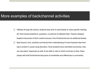 Sxsw.backchannel | PPTX | Social Networking | Internet