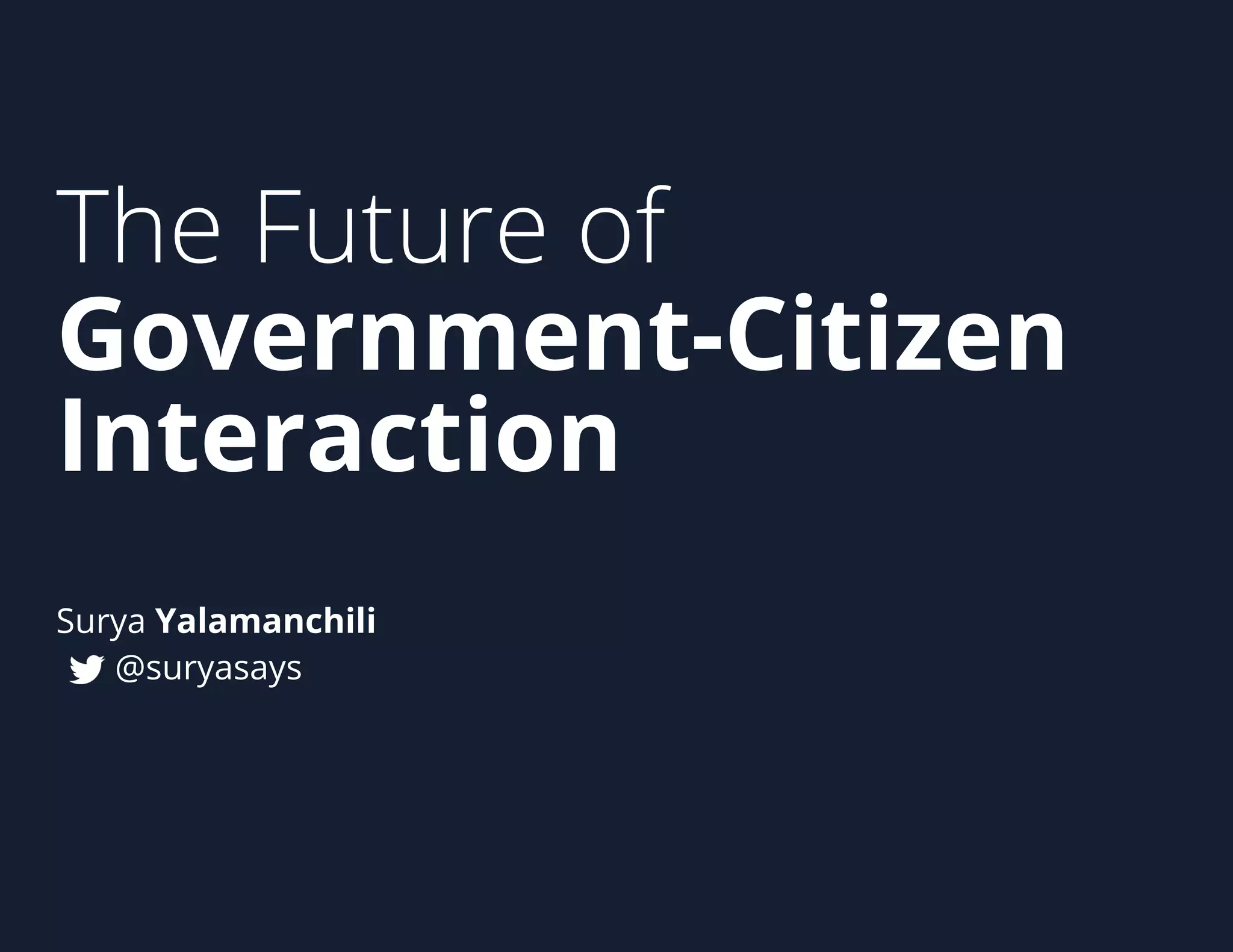 The Future of Government-Citizen Interaction | PDF