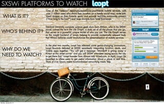 Learnings from SxSW 2011 | PDF