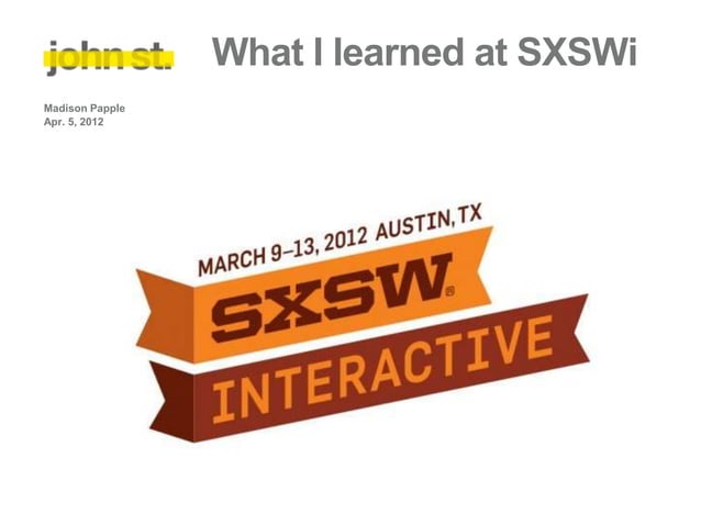 SXSW 2012 - Likeable Social Media | PPTX