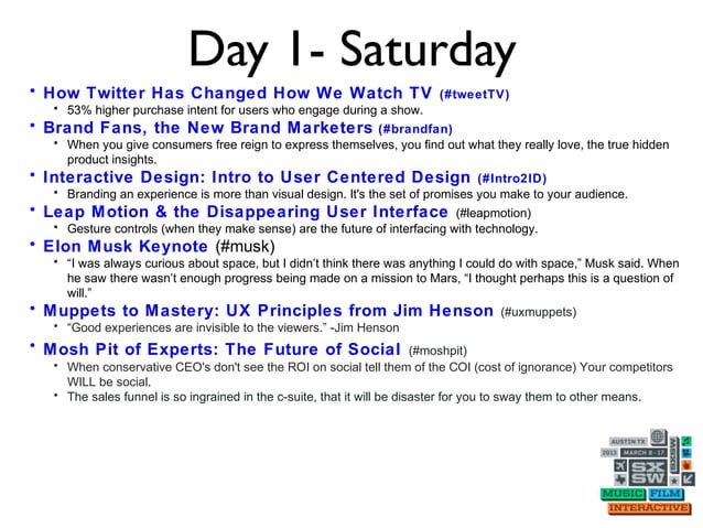 SXSW interactive 2013 | PPT