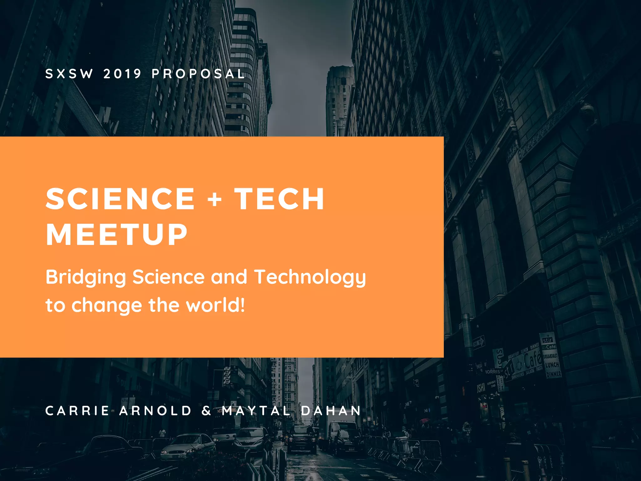 SXSW 2019 Proposal: Science + Technology | PDF