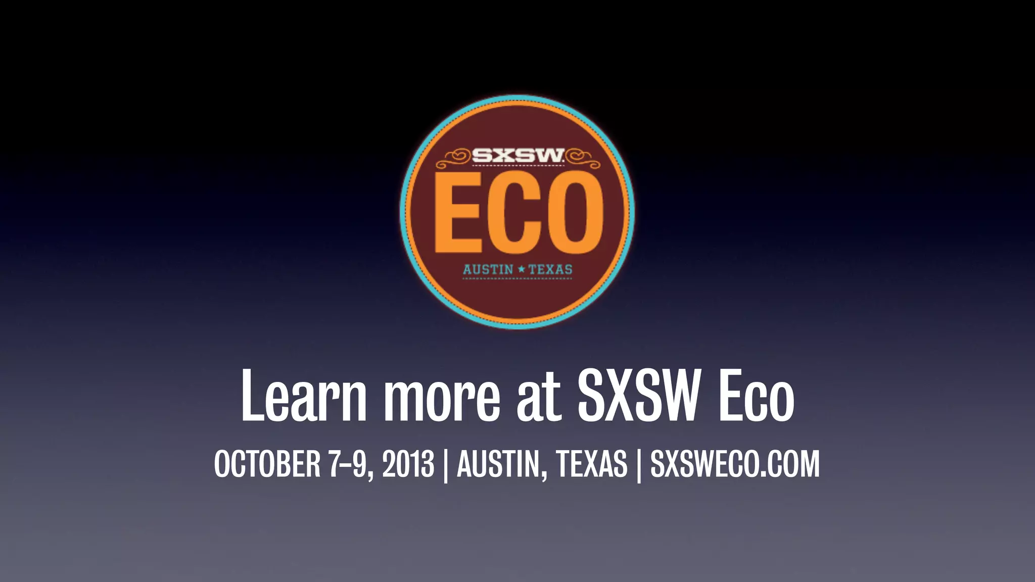 SXSW Eco Session Proposal | PDF