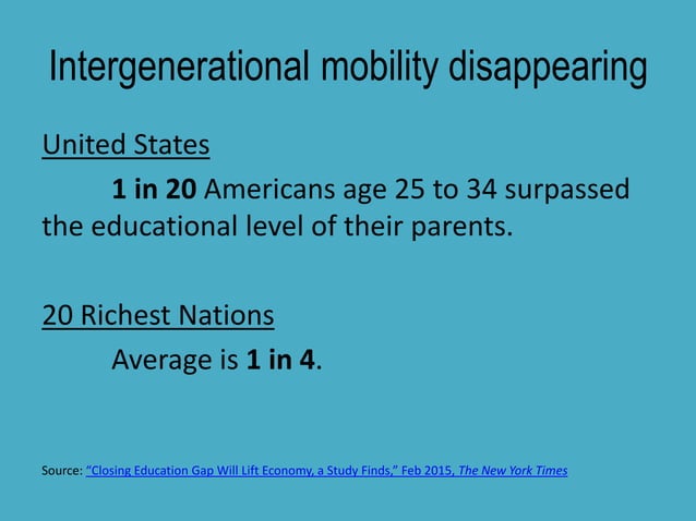 Economic Mobility Through Education | PPT