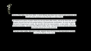 Flow - Posibles Futures for Virtual and Augmented Reality | PPT