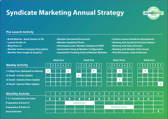 Syndicate Marketing Strategy Timetable | PPT