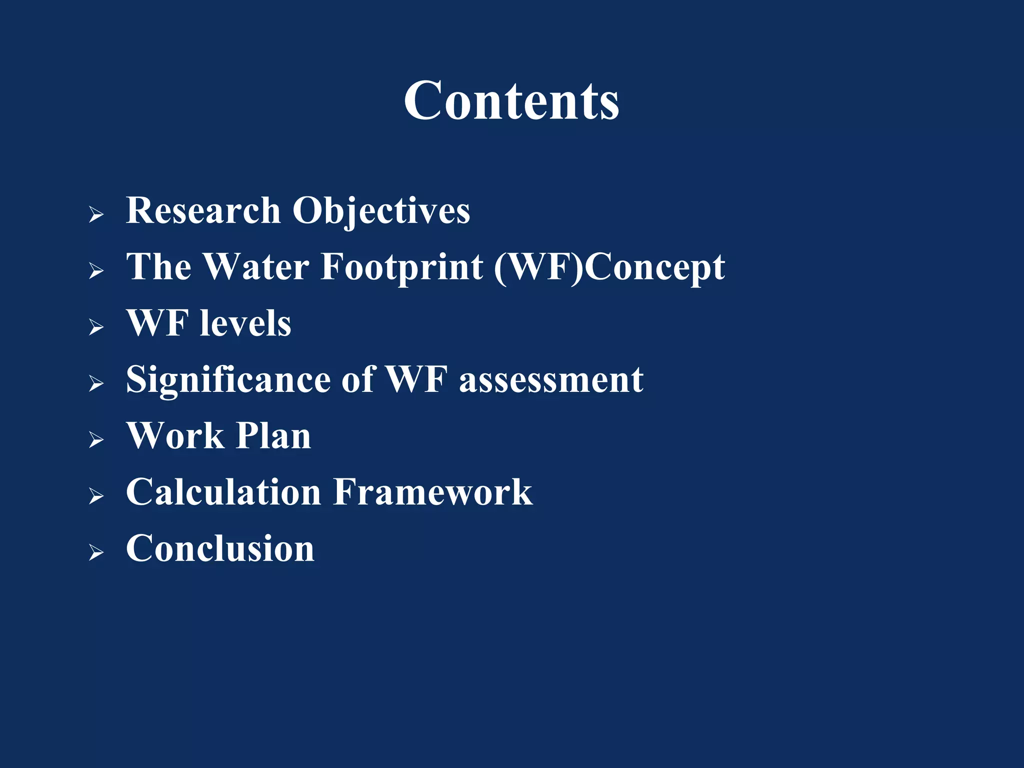 Water Footprint Assessment | PPT