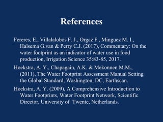 Water Footprint Assessment | PPT