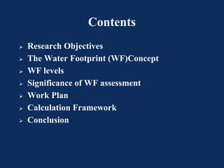 Water Footprint Assessment | PPT
