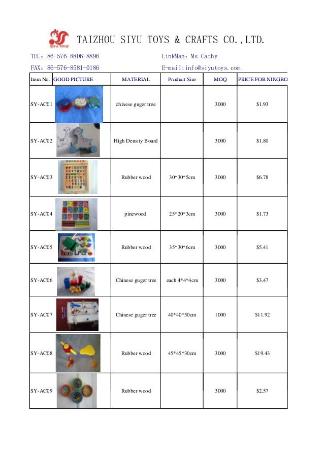 China wooden toys -price list siyu toys educational toys factory