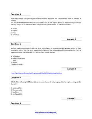 CompTIA SY0-501 Cheat Sheet PDF Dumps ~ Exam Questions | PDF
