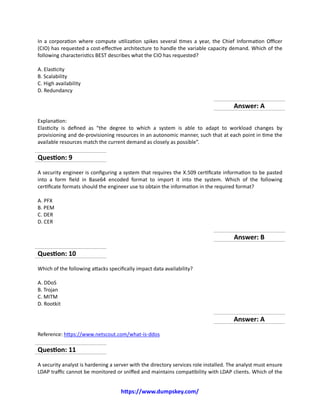 CompTIA SY0-501 Cheat Sheet PDF Dumps ~ Exam Questions | PDF