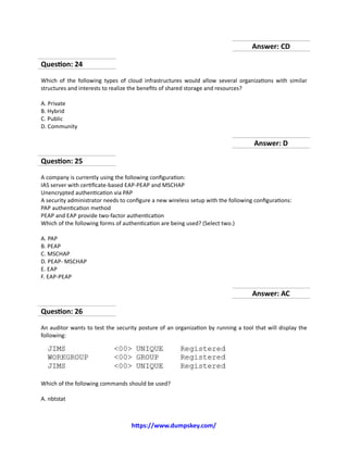 CompTIA SY0-501 Cheat Sheet PDF Dumps ~ Exam Questions | PDF