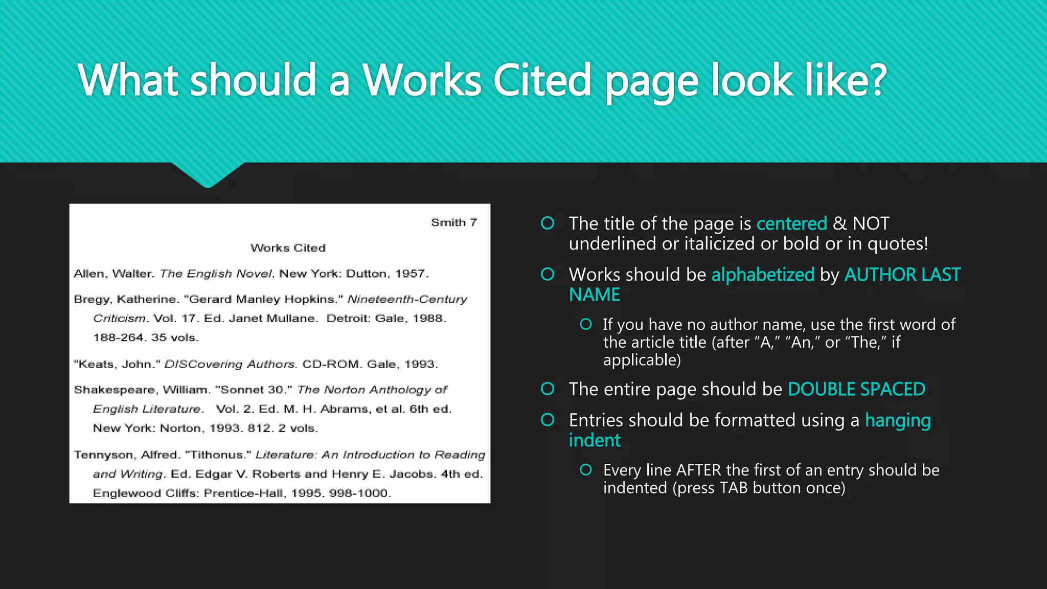 What is a Works Cited Page | PPTX