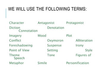 Literary Terms | PPT