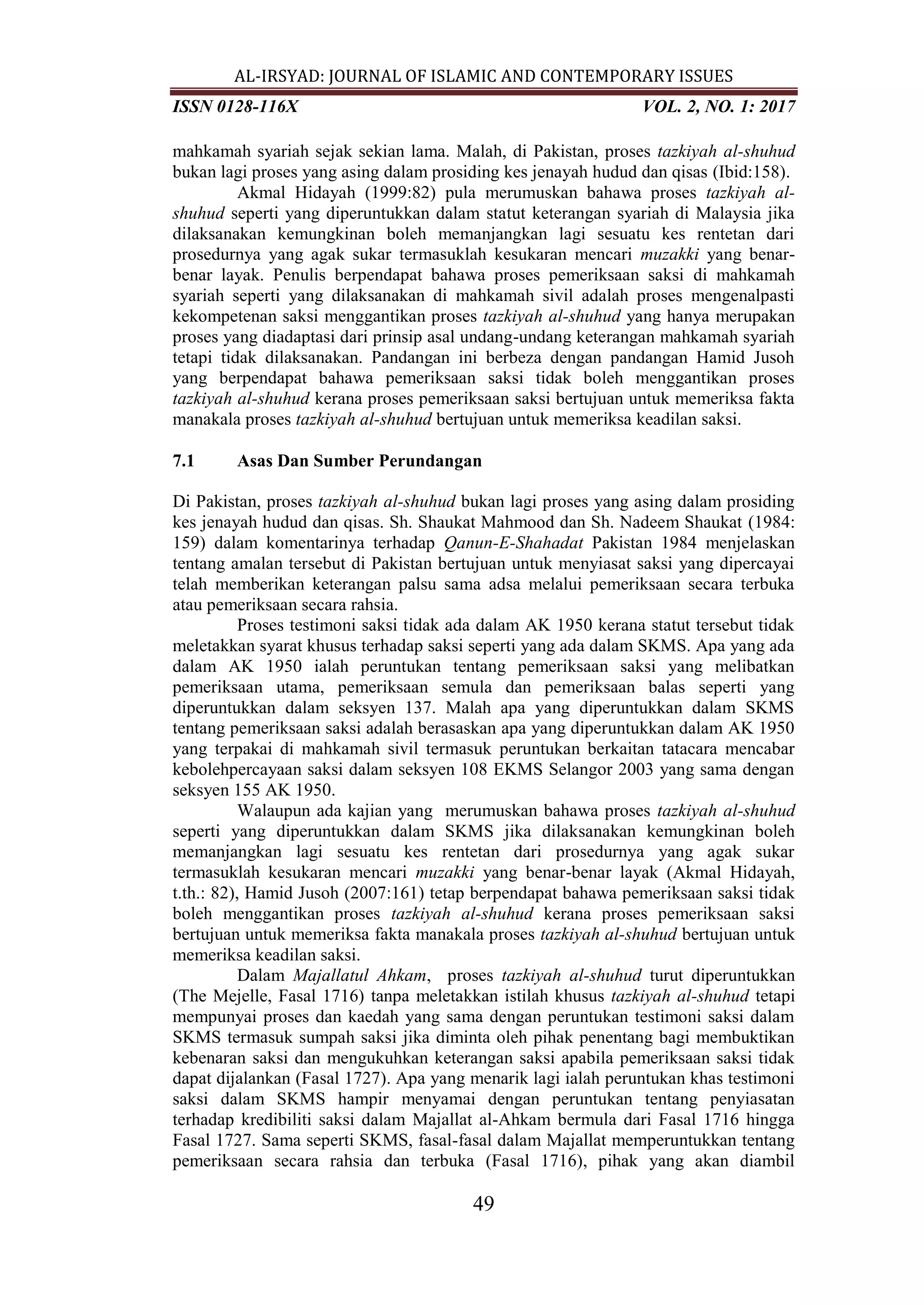 SYAHADAH DALAM STATUT KETERANGAN MAHKAMAH SYARIAH DI MALAYSIA - ASAS ...