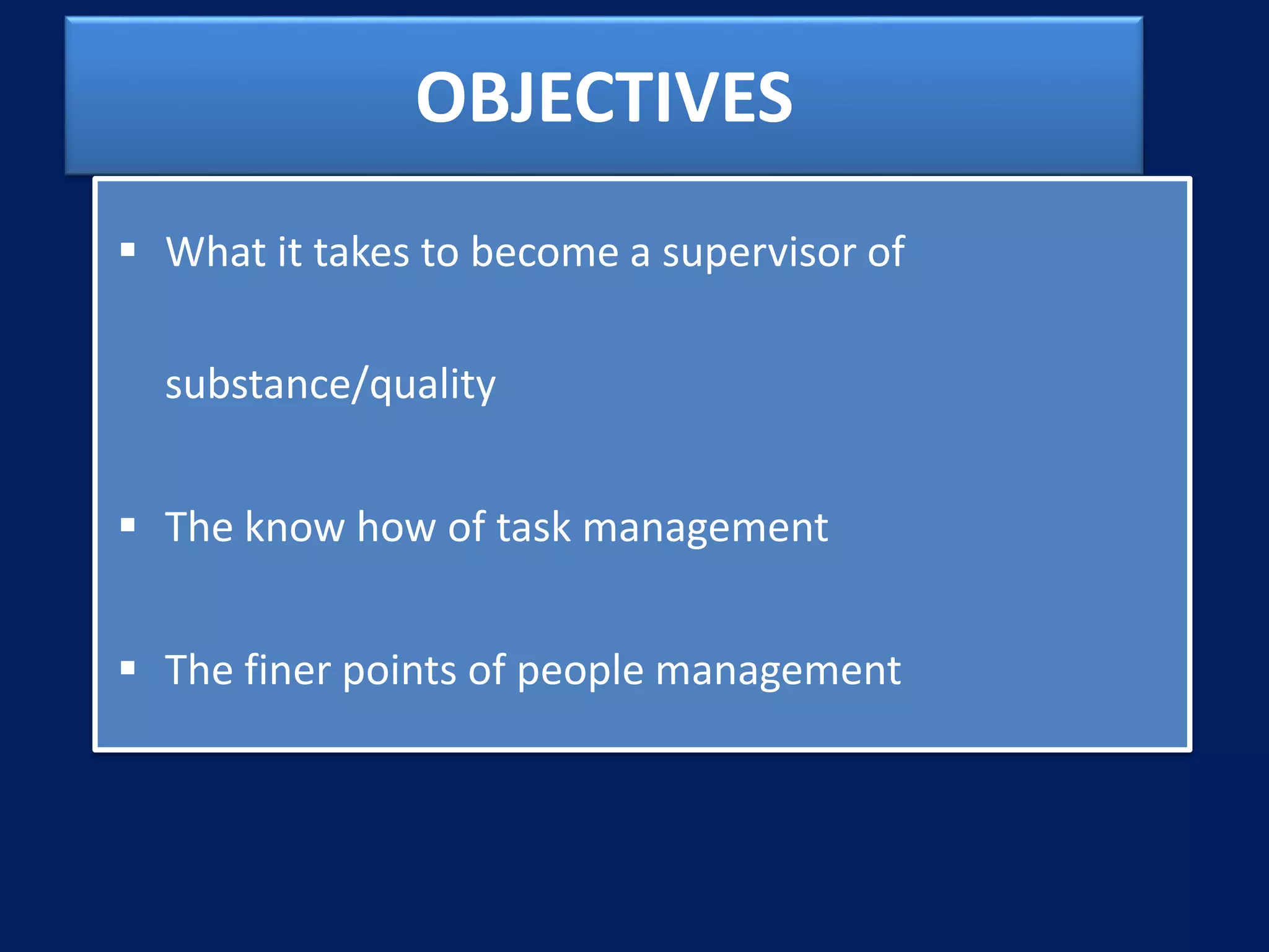 Effective Supervisory Skills for Managers | PPTX