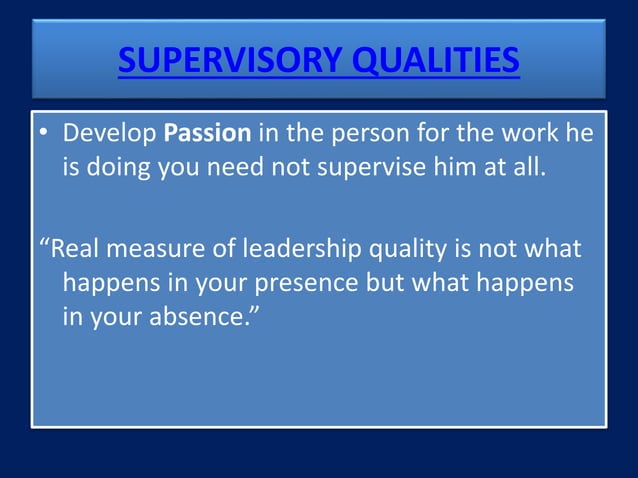 Effective Supervisory Skills for Managers | PPTX