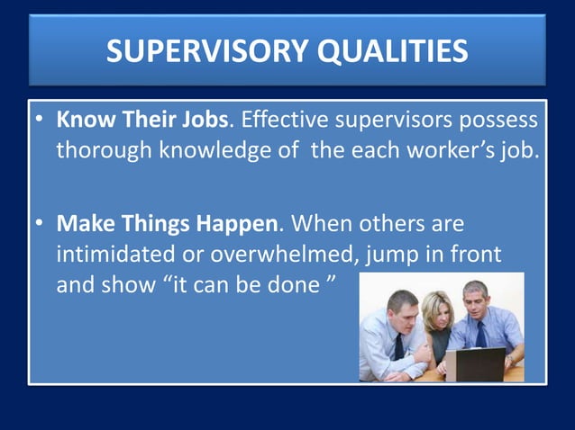 Effective Supervisory Skills for Managers | PPTX