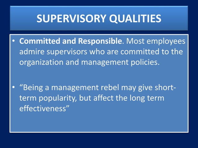 Effective Supervisory Skills for Managers | PPTX