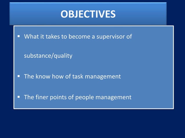 Effective Supervisory Skills for Managers | PPTX